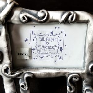 Vintage | Accents | Vintage Pewter Dog Folk Frame | Poshmark